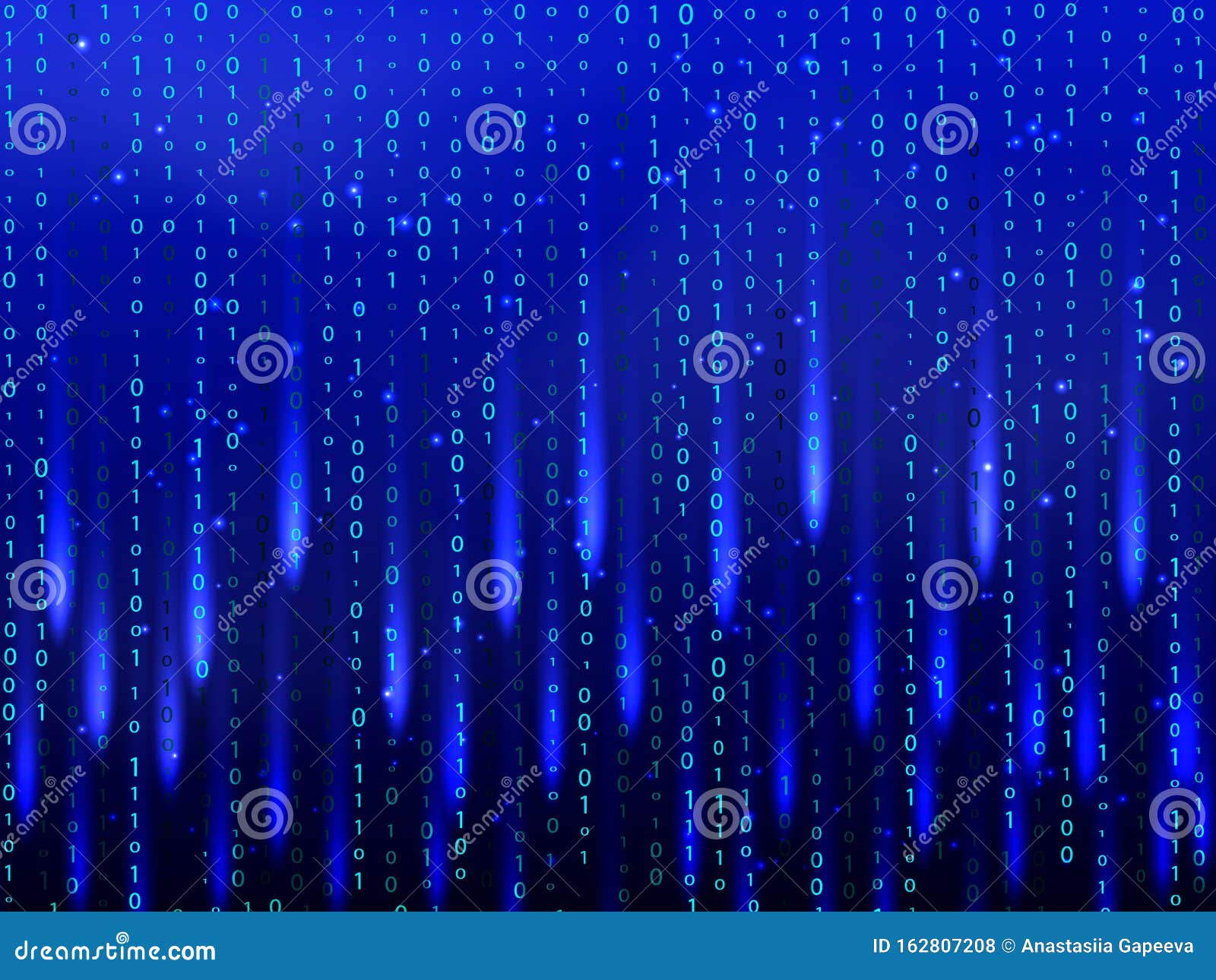 Matrix Background. Vector Illustration for Banner, Card Stock Photo ...