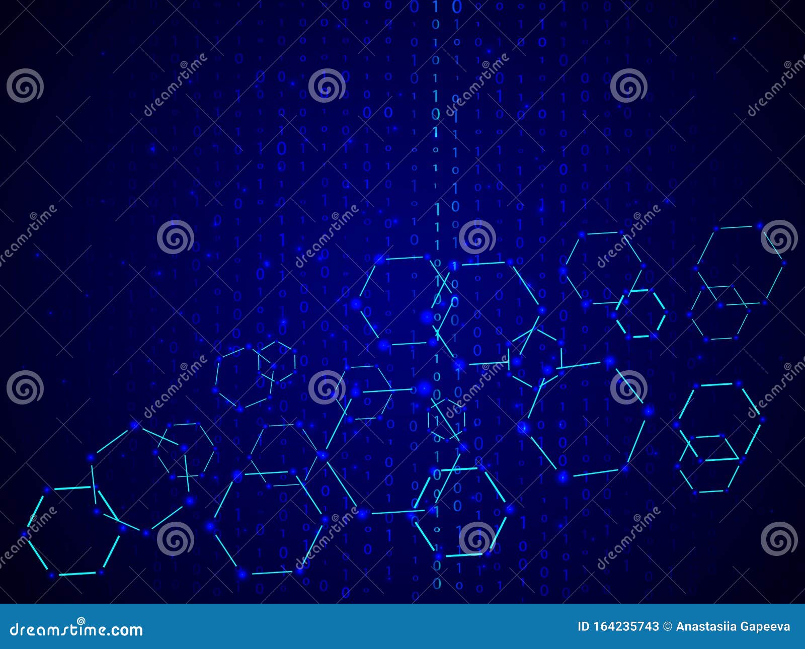 Matrix Background. Vector Illustration for Banner Stock Illustration ...