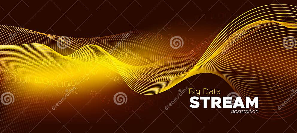 Matrix Big Data. Glow Vector Science Flyer Stock Vector - Illustration ...