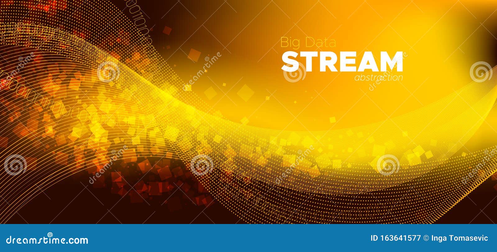 Matrix Big Data. Glow Vector Science Flyer Stock Vector - Illustration ...