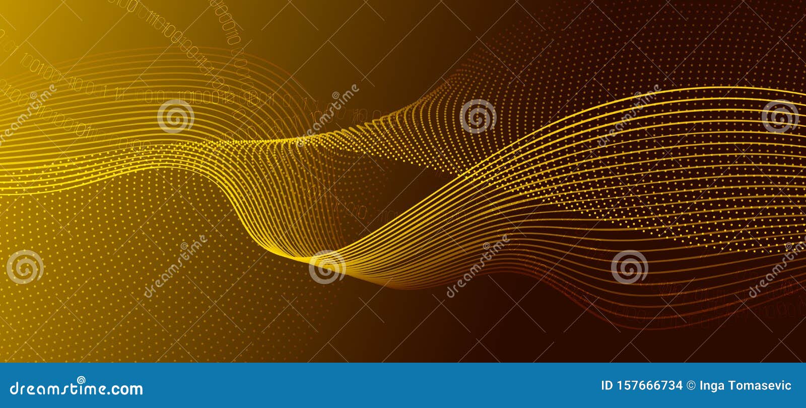 Matrix Big Data. Gold Science Wallpaper Stock Vector - Illustration of ...