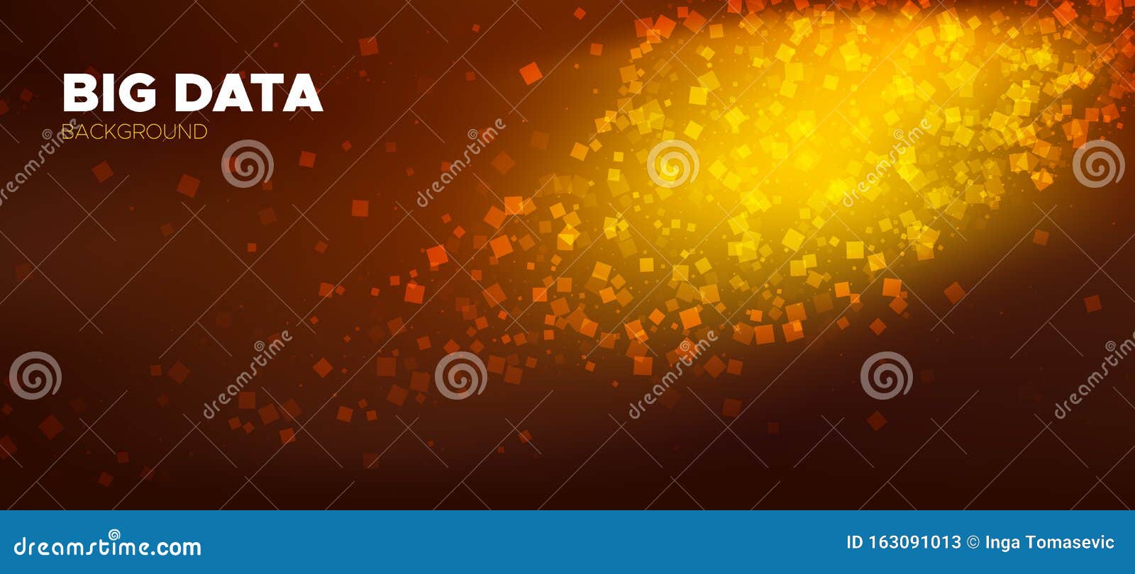 Matrix Big Data. Gold Science Wallpaper Stock Vector - Illustration of ...