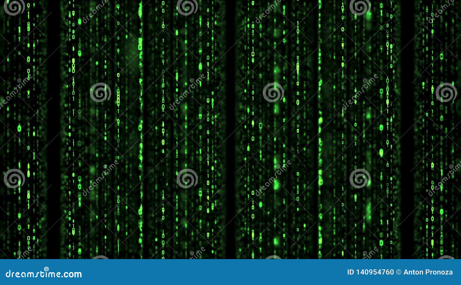 Matrix of Binary Code Rain Green Stock Footage - Video of alphabet ...