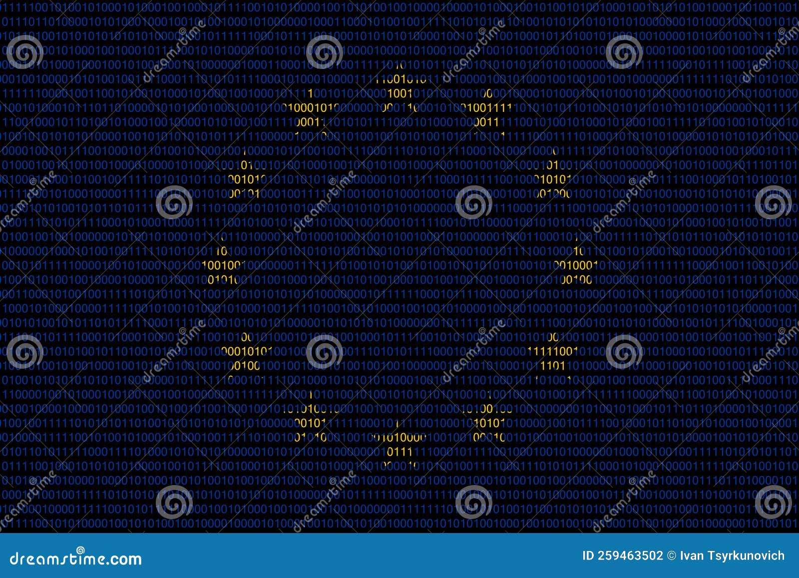 Matrix Binary Code of Zeros and Ones in European Union Flag Colors ...