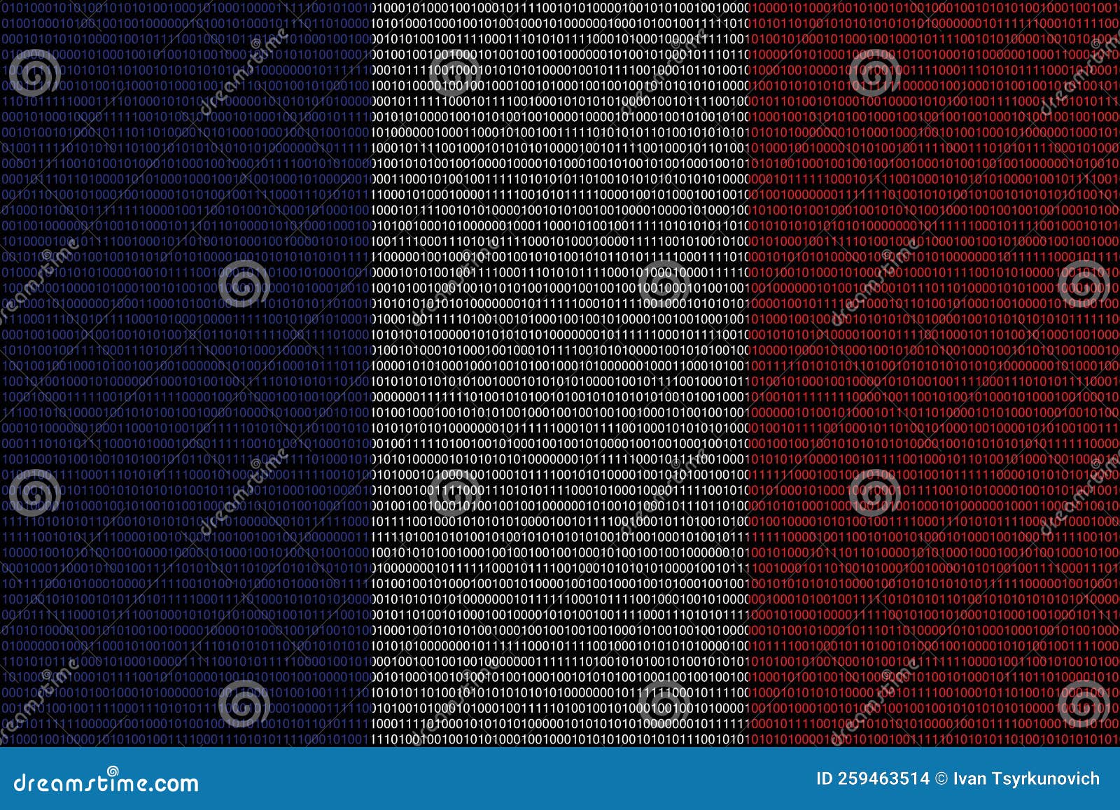 Matrix Binary Code Of Zeros And Ones In France Flag Colors Concept Of Computer Modern