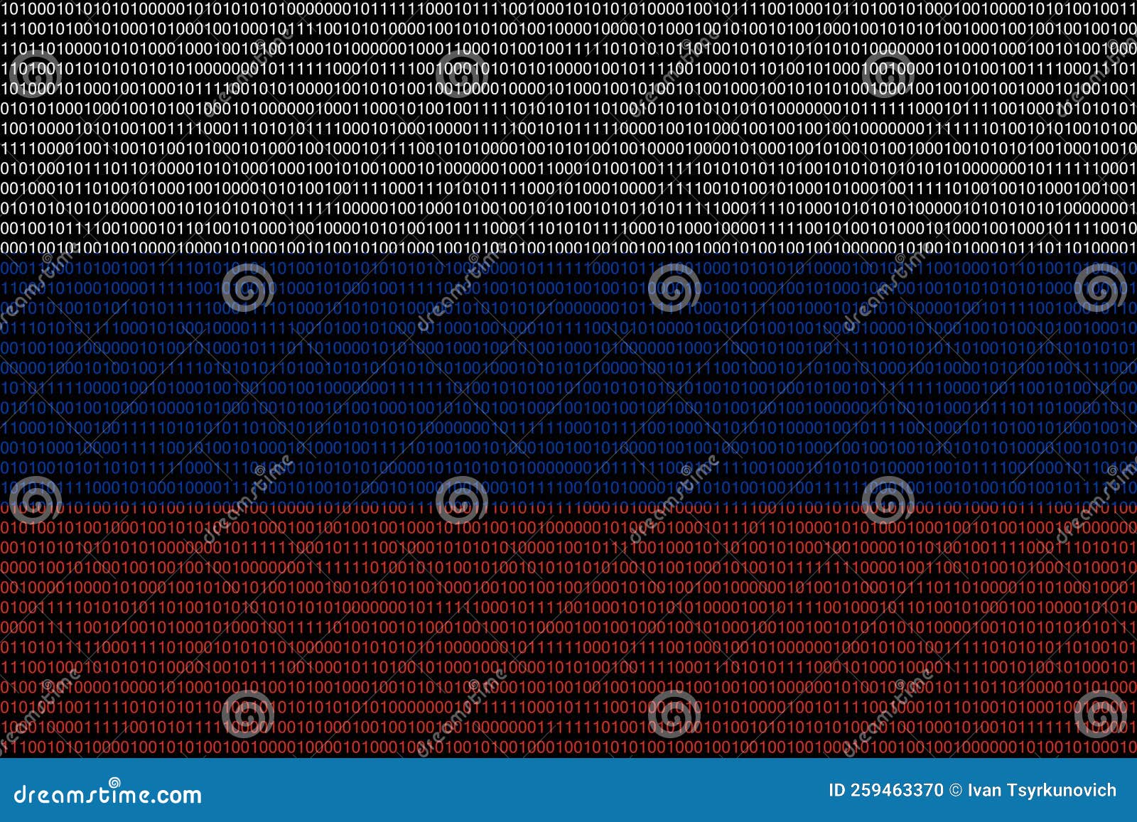 Matrix Binary Code Of Zeros And Ones In Russia Flag Colors Concept Of Computer Modern