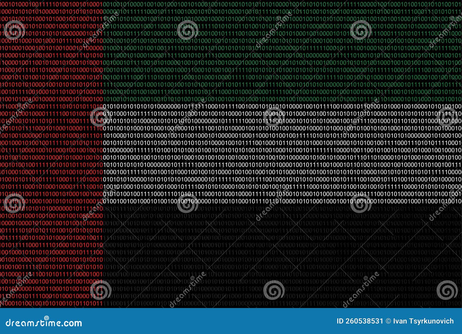 Matrix Binary Code of Zeros and Ones in United Arab Emirates Flag ...