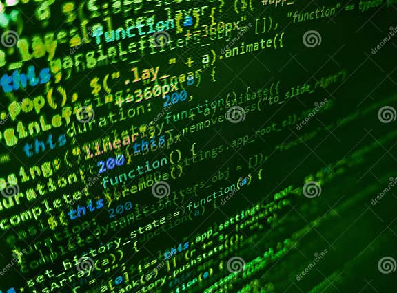 Matrix Byte of Binary Data Rian Code Running Abstract Background in Dark Blue Digital Style ...