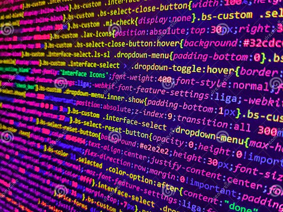 Matrix Byte of Binary Data Rian Code Running Abstract Background in Dark Blue Digital Style ...