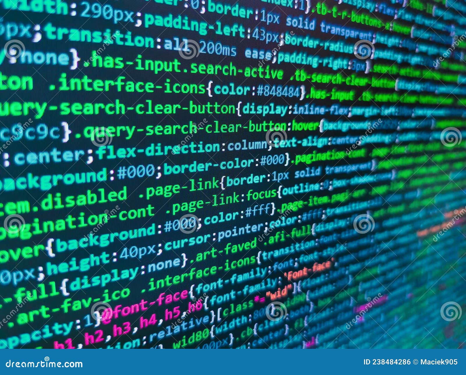 Matrix Byte of Binary Data Rian Code Running Abstract Background in Dark Blue Digital Style ...