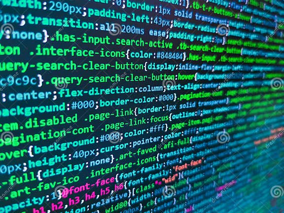 Matrix Byte of Binary Data Rian Code Running Abstract Background in Dark Blue Digital Style ...