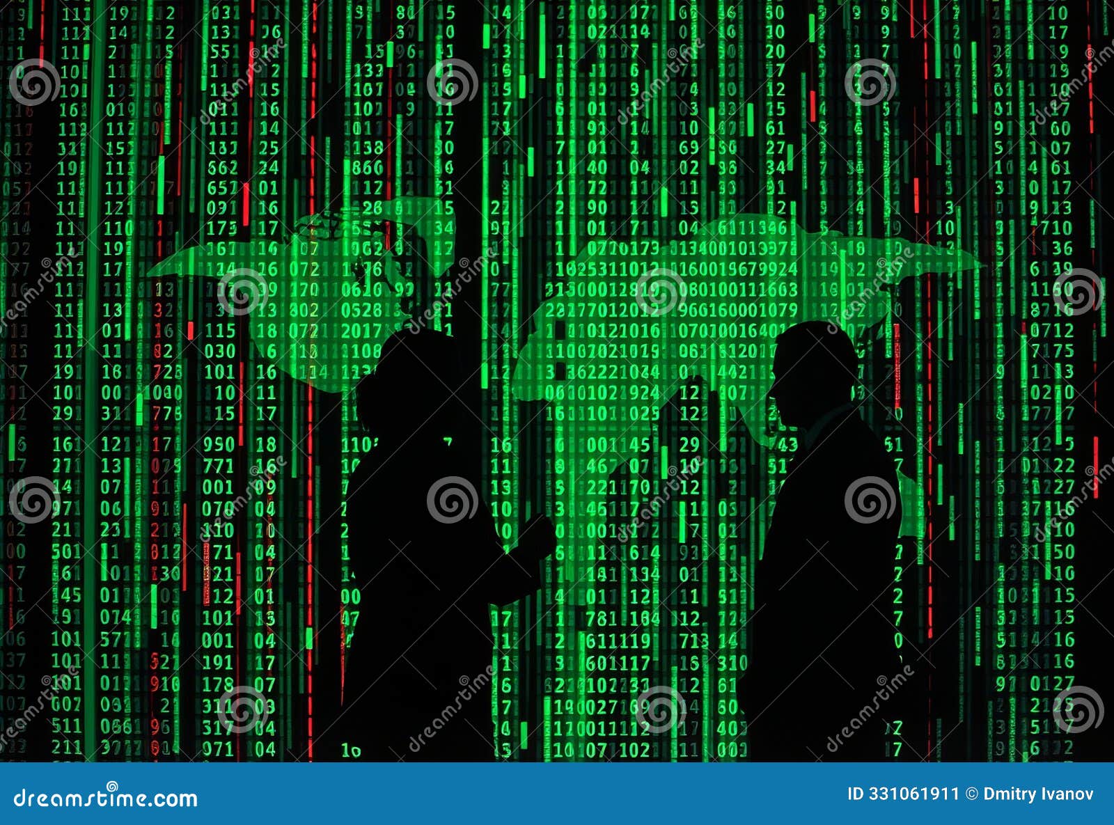 Matrix Code ASCII ASCII Art Forms the Backdrop with Snippets of Stock ...