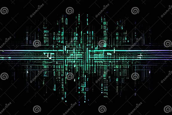 Matrix Code with Ascii Combineda Matrix Code Image with an Ascii Stock ...