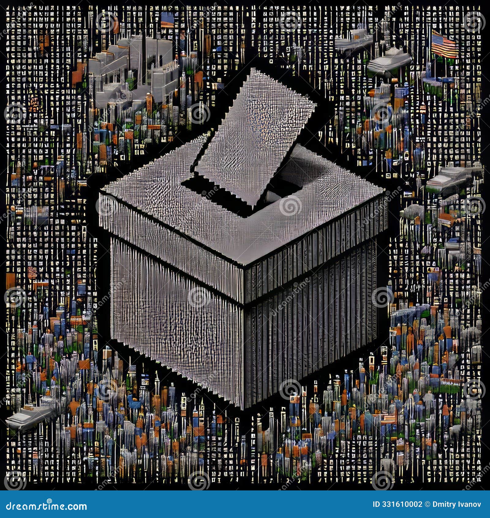 Matrix Code ASCII Code of Democracy a Matrix Code Representatio Stock ...