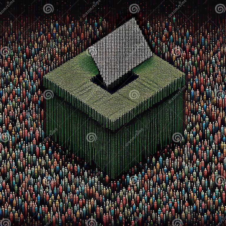 Matrix Code ASCII Code of Democracy a Matrix Code Representation Stock ...