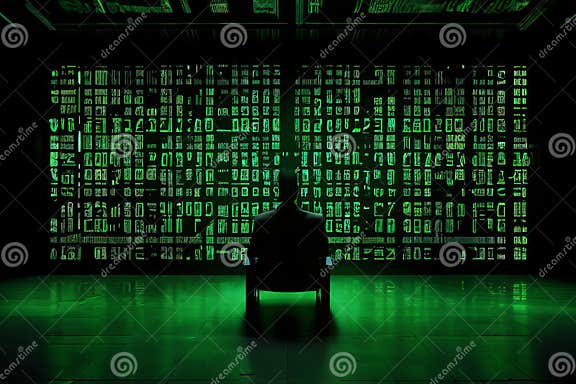 Matrix Code Ascii the Summits Venue Encoded in Green Matrix Cod Stock ...