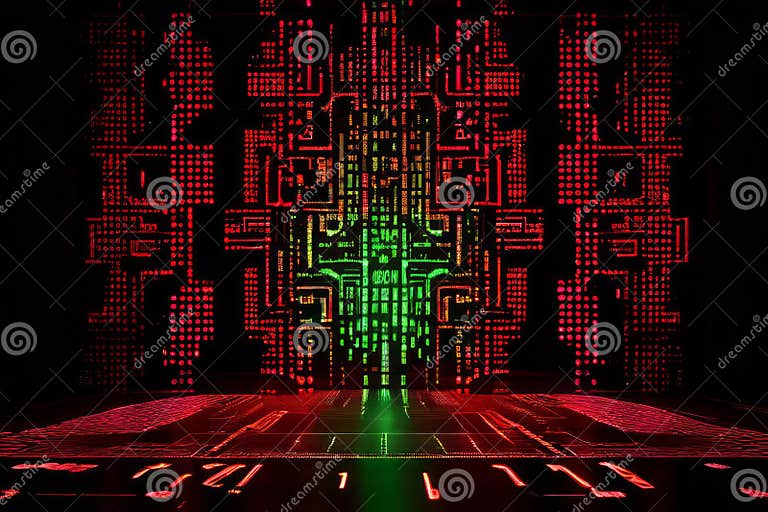 Matrix Code Ascii the Summits Venue Encoded in Green Matode Stock Photo ...