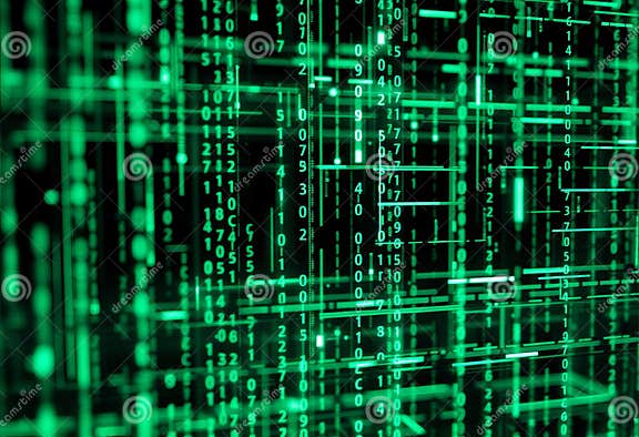 Matrix Code Close Up a Digital Manipulation Creating a Close Up Stock ...