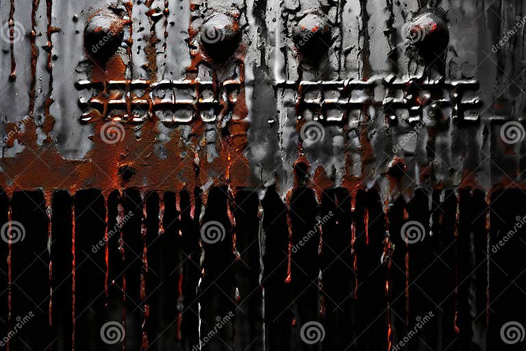 Matrix Code Dripping Over Rusted Surfaces an Image of Rusted Tex Stock ...