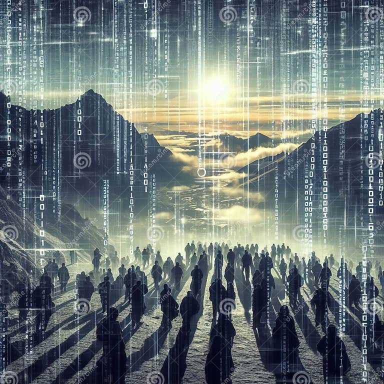 Matrix Code Photogram Shadowy Figures and Scenes from the Summi Stock ...