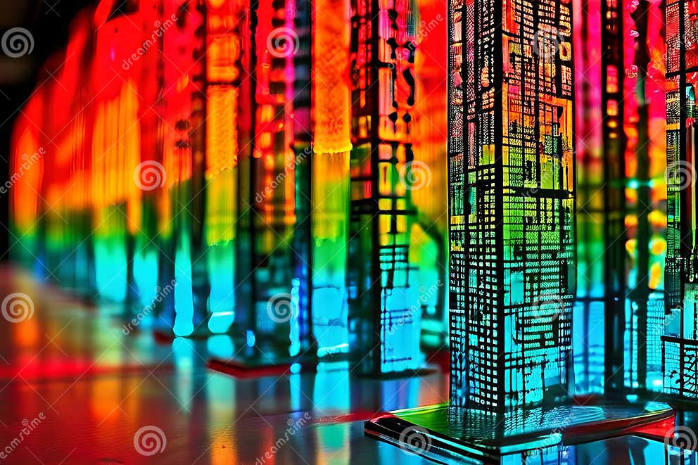 Matrix Code Vibrant Glass Matrix Code Patterns Turned into Vibra Stock ...