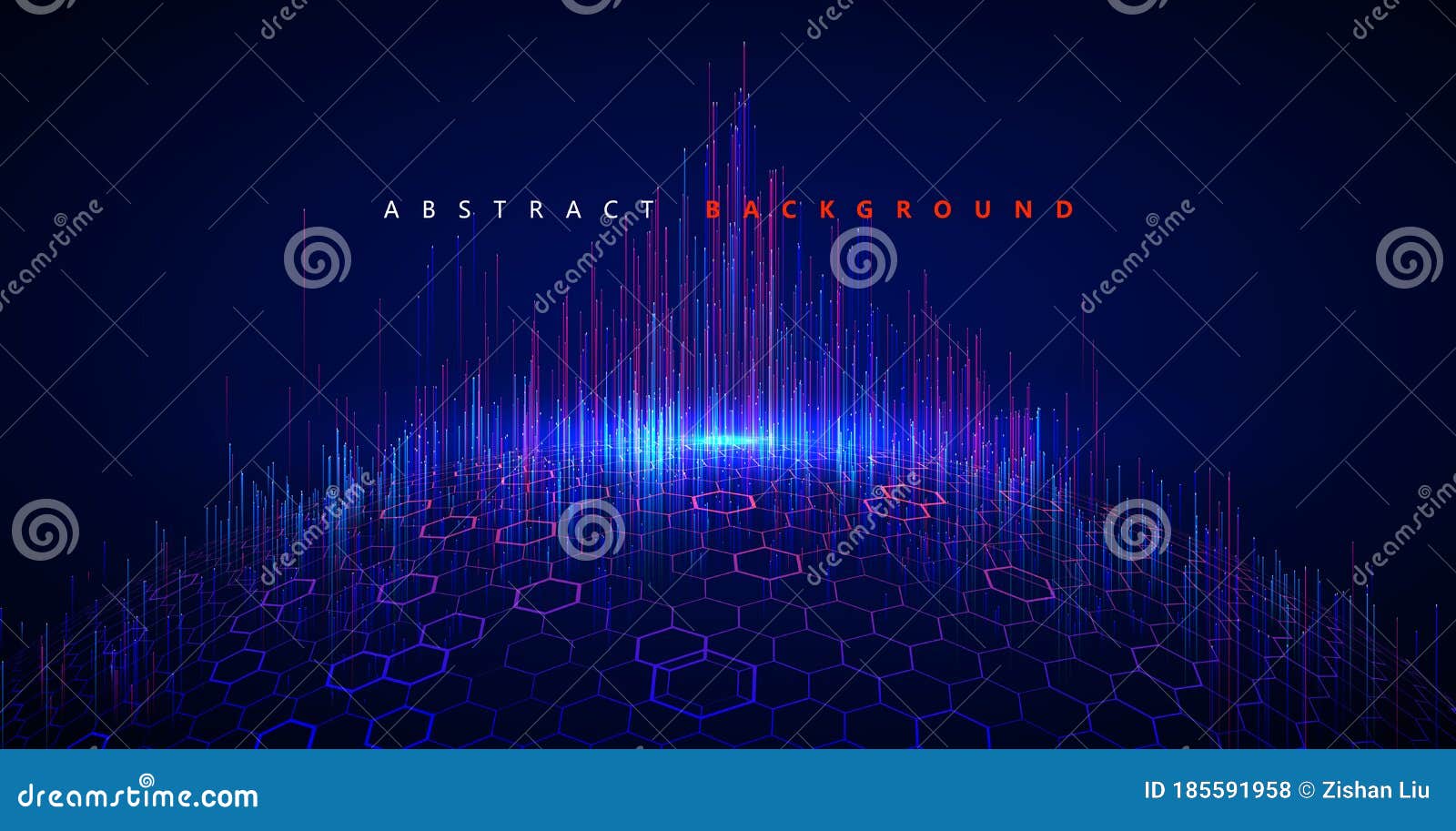 Matrix of Countless Blocks, Big Data,globalization Concept, Quantum ...