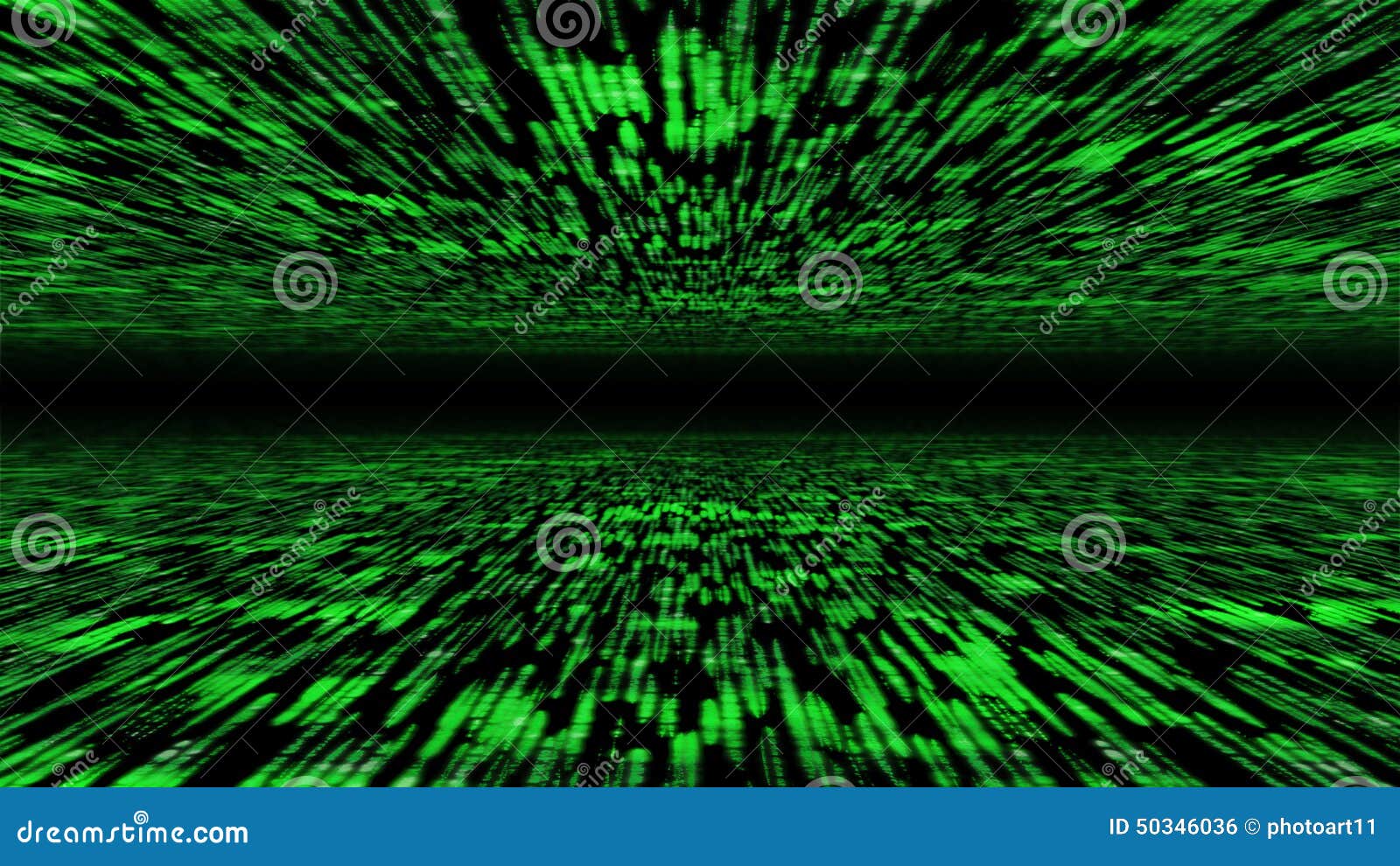 Matrix 3d - Flying Through Energized Cyberspace Stock Illustration ...