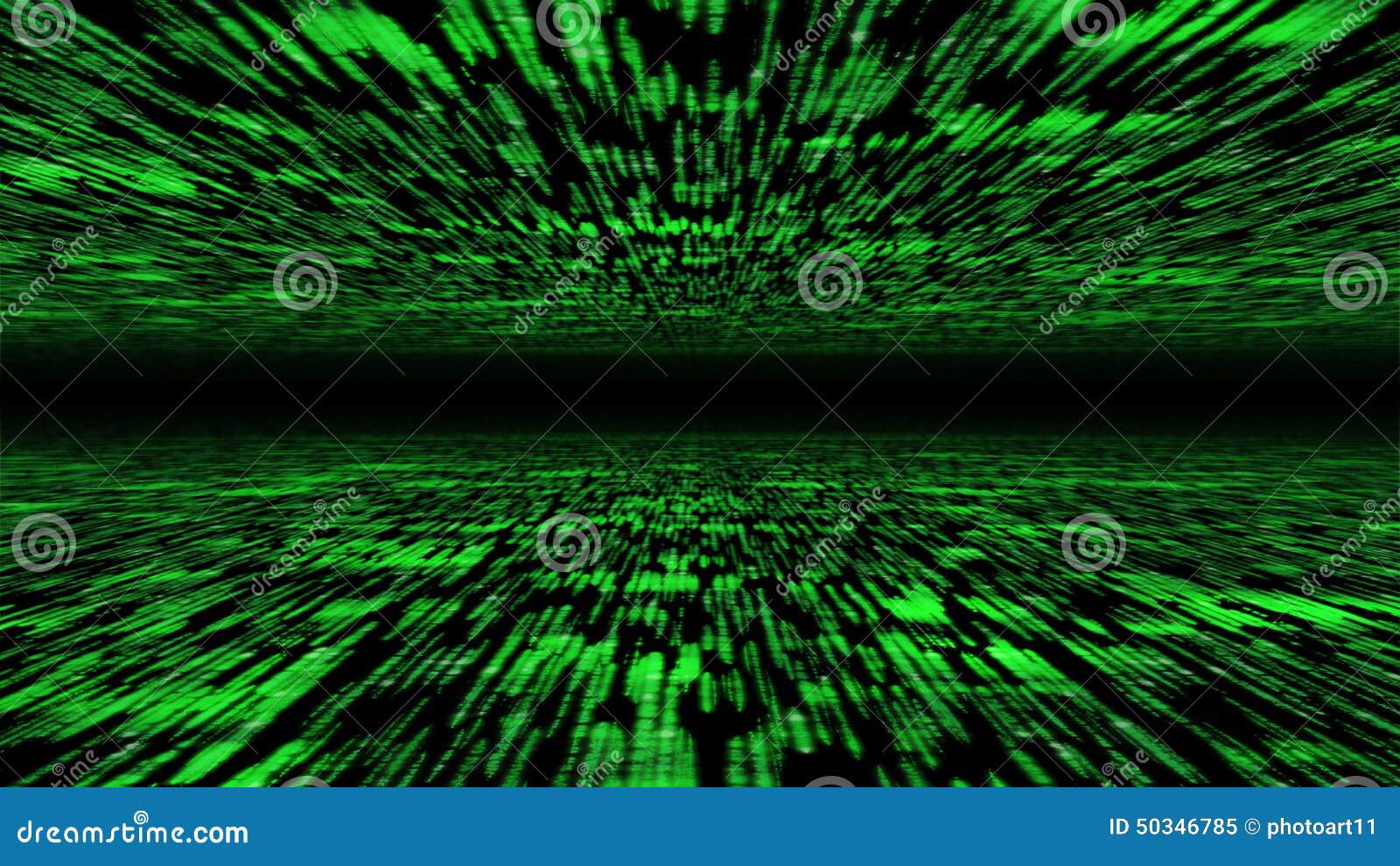 Matrix 3d - Flying through Energized Cyberspace Stock Illustration ...