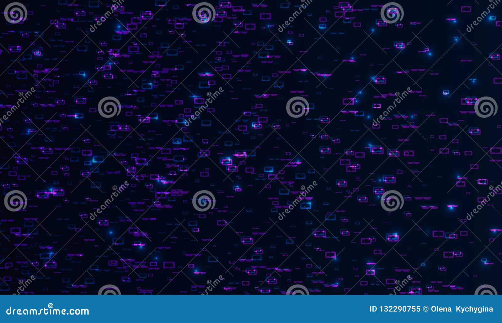 Matrix Data Stream Design. Electronic Signal Stock Illustration ...