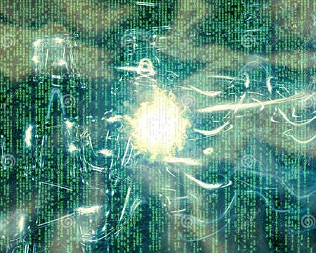 Matrix Data Stream Grunge stock illustration. Illustration of digital ...