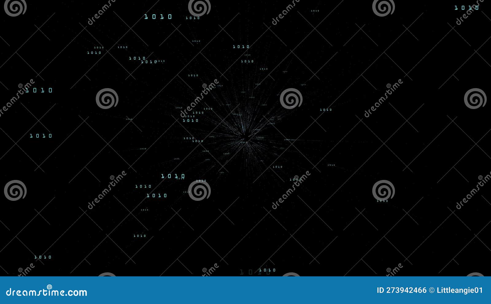 Matrix of Data Travels at Speed in Cyberspace Stock Illustration ...