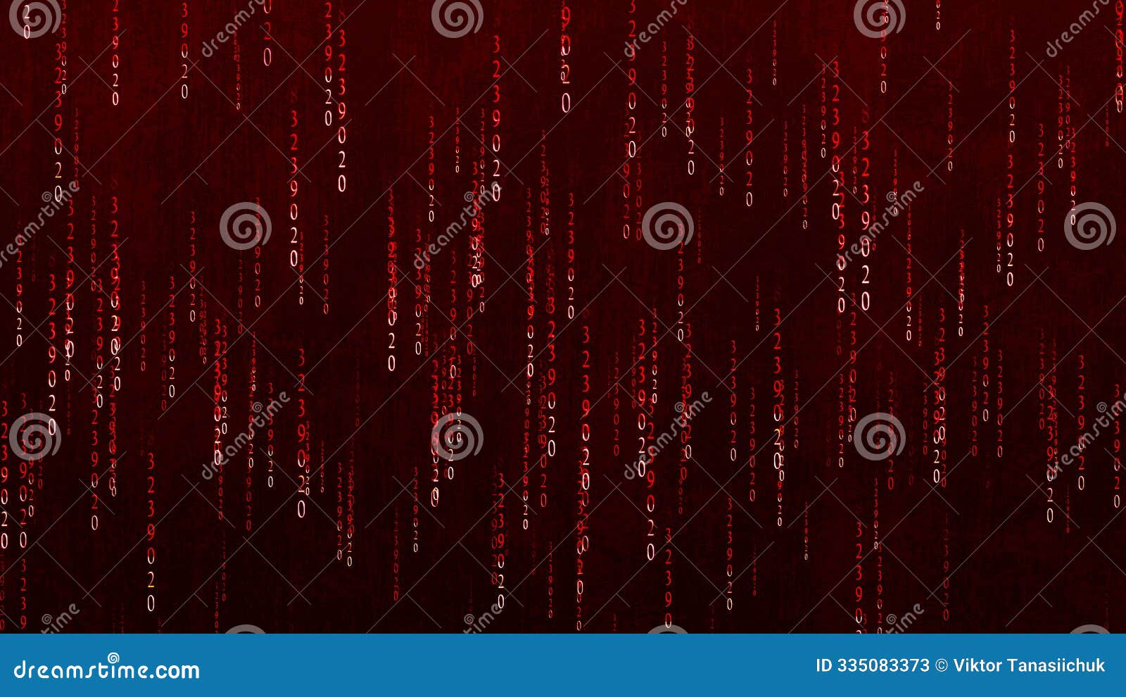 Matrix Digital Binary Code Moving Down. High-tech Digital Binary Code in Matrix Style Stock ...