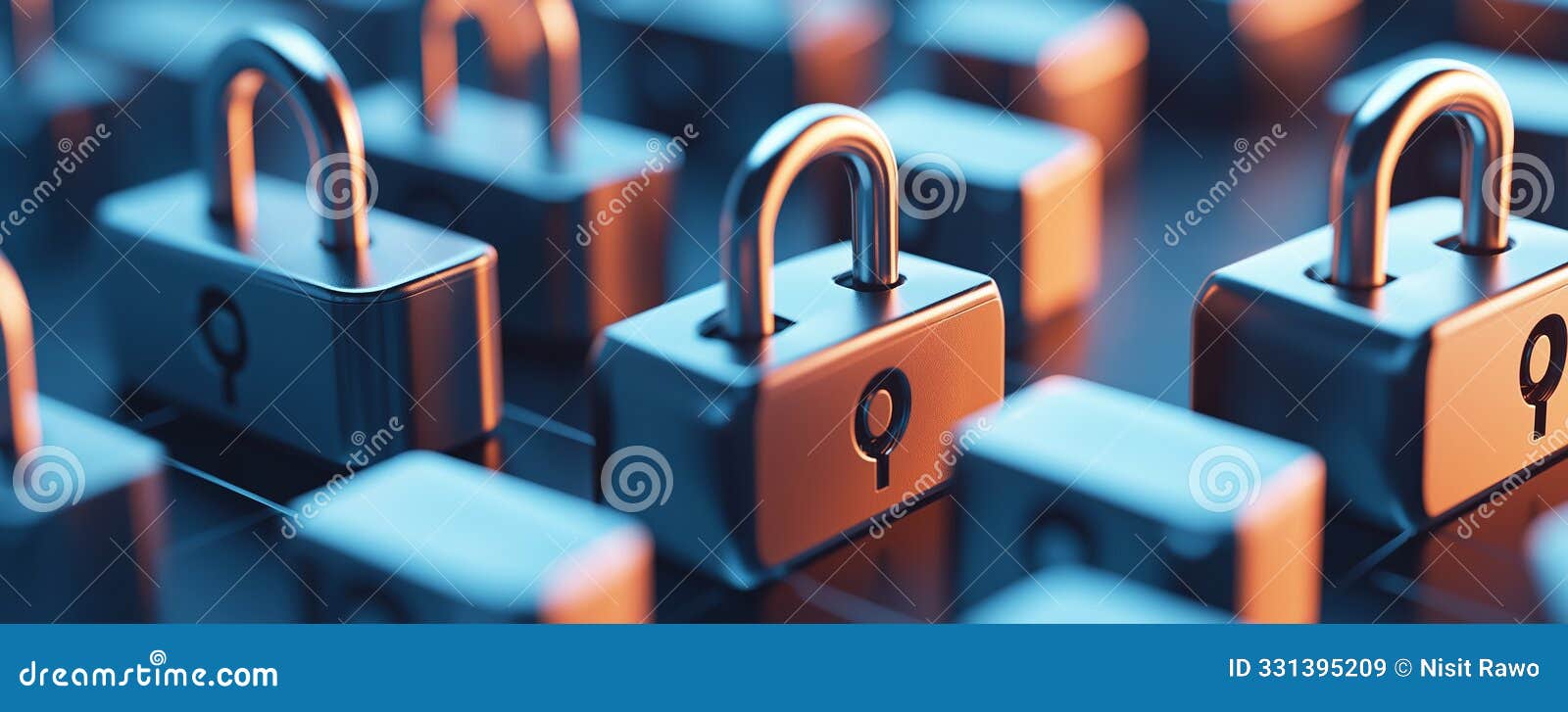A Matrix of Digital Locks Representing Network Security Layers Stock ...