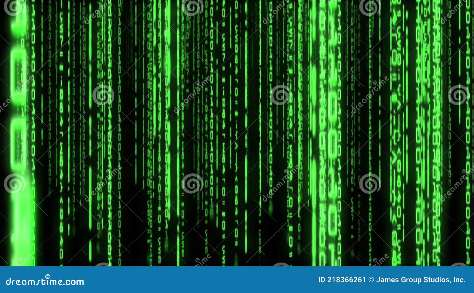 Matrix digital rain stock video. Video of technology - 218366261