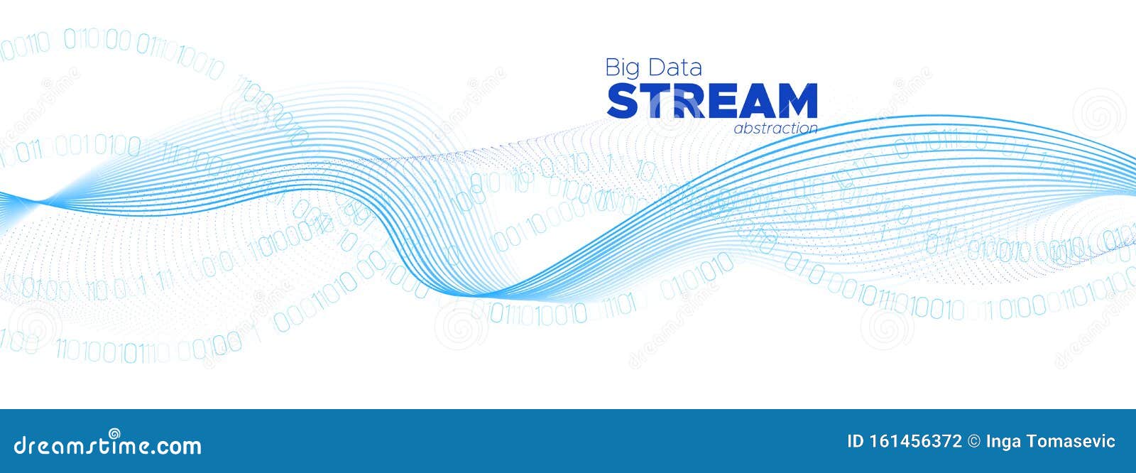 Matrix Digits. Blue Binary Background Stock Vector - Illustration of ...