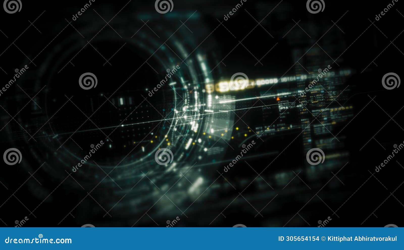 Matrix Display Information Network Simulation Stock Illustration ...