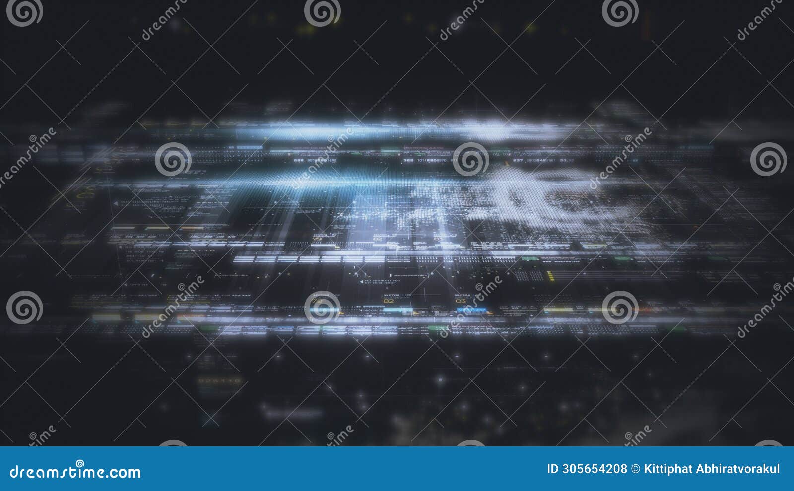 Matrix Display Information Network Simulation Stock Illustration ...
