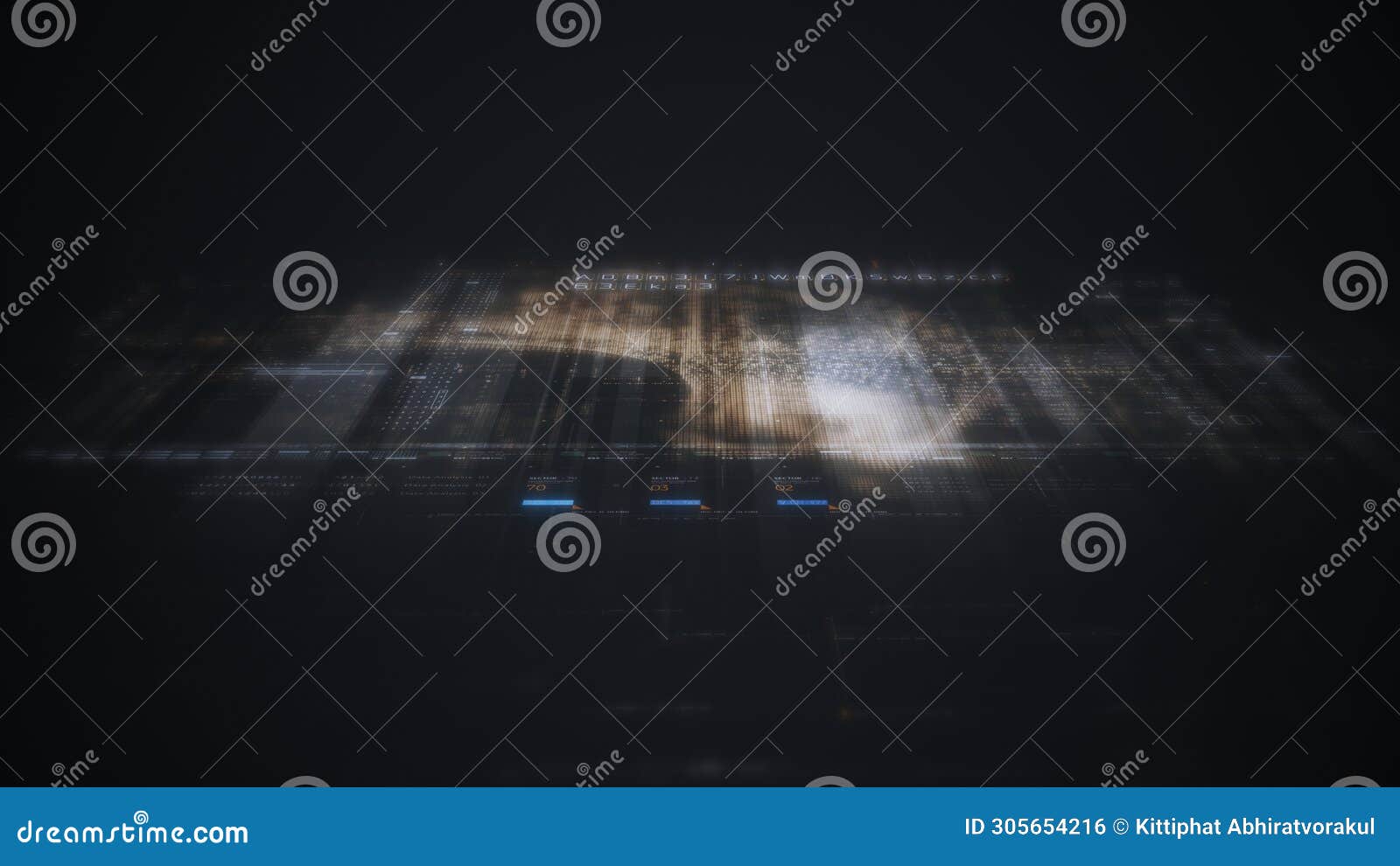 Matrix Display Information Network Simulation Stock Illustration ...