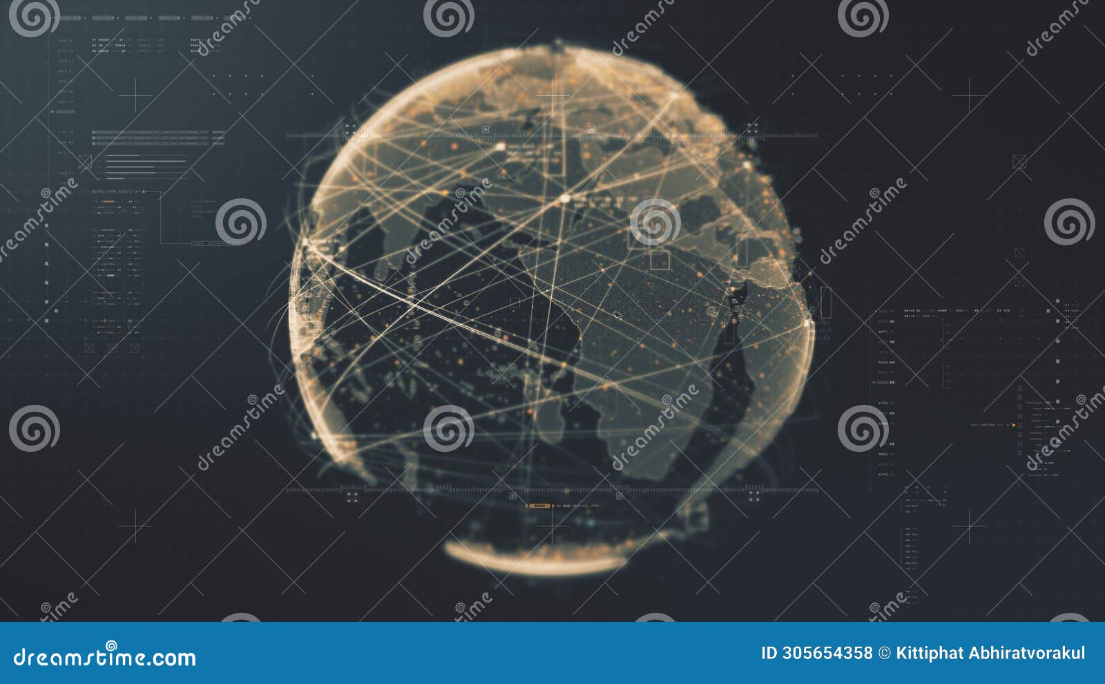 Matrix Display Information Network Simulation Stock Illustration ...