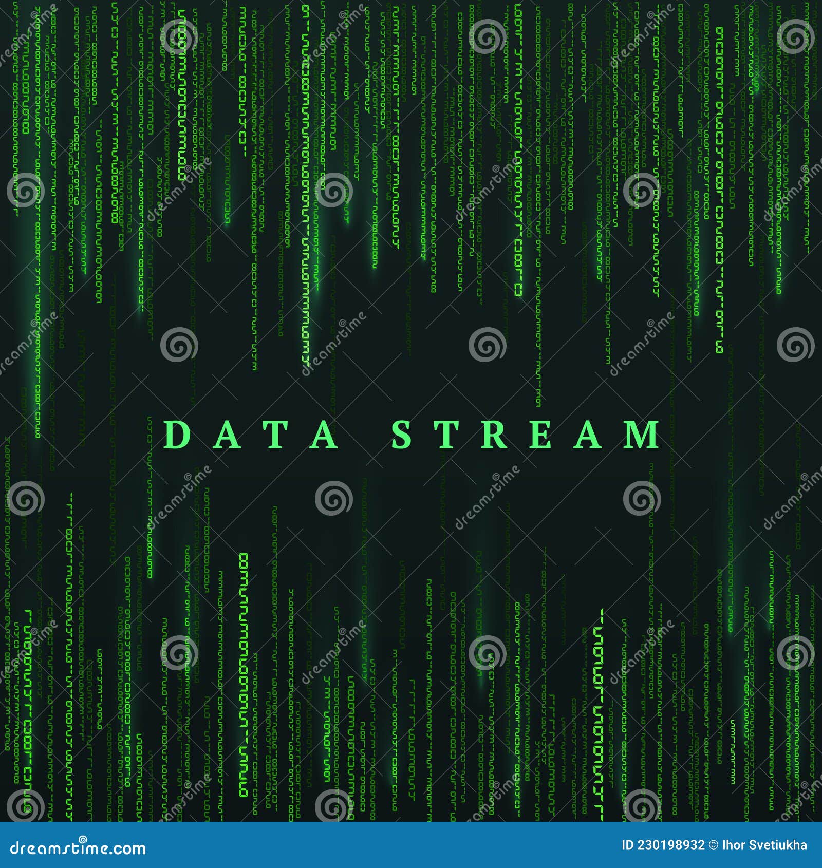 Matrix Green Numbers. Sci-fi or Futuristic Abstract Background Stock ...