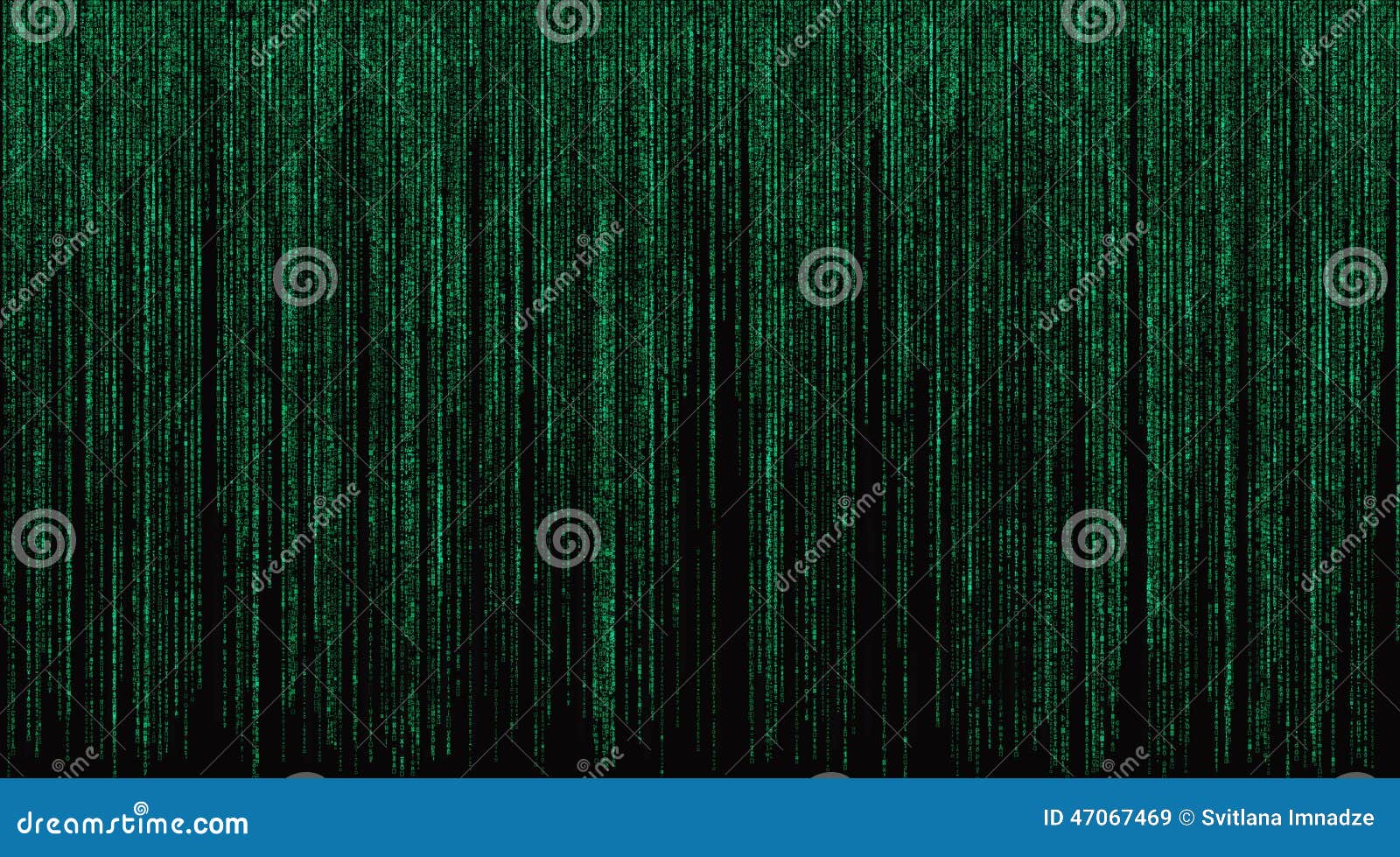 Matrix with Green Symbols Background Stock Illustration - Illustration ...