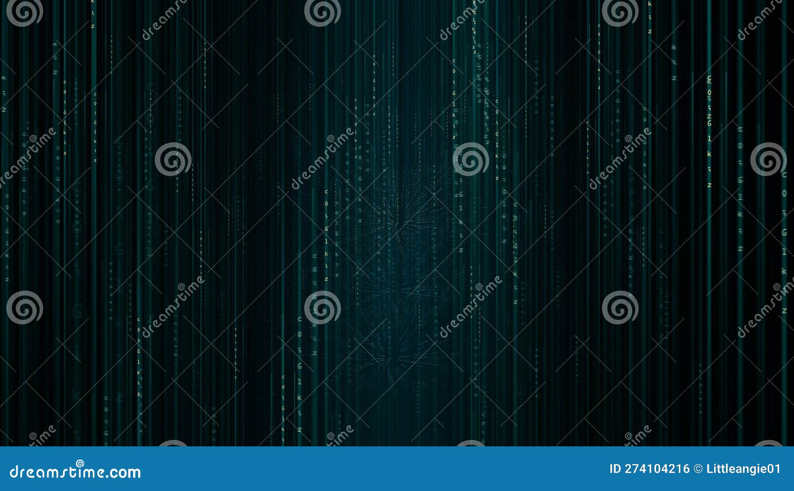 Matrix Hexadecimal Data Flowing in Cyberspace Animation Stock ...