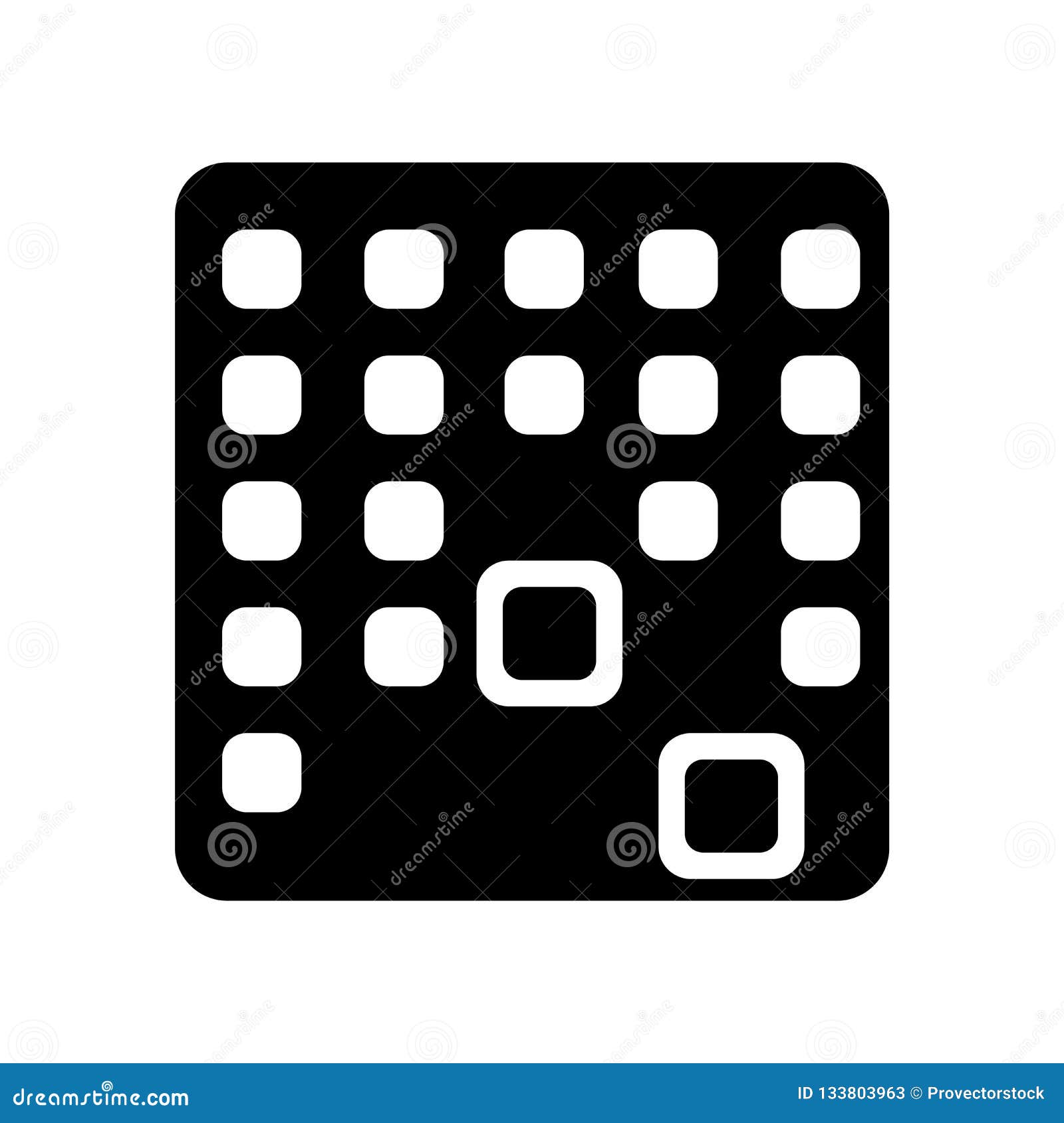 Matrix Icon Vector Sign and Symbol Isolated on White Background Stock ...