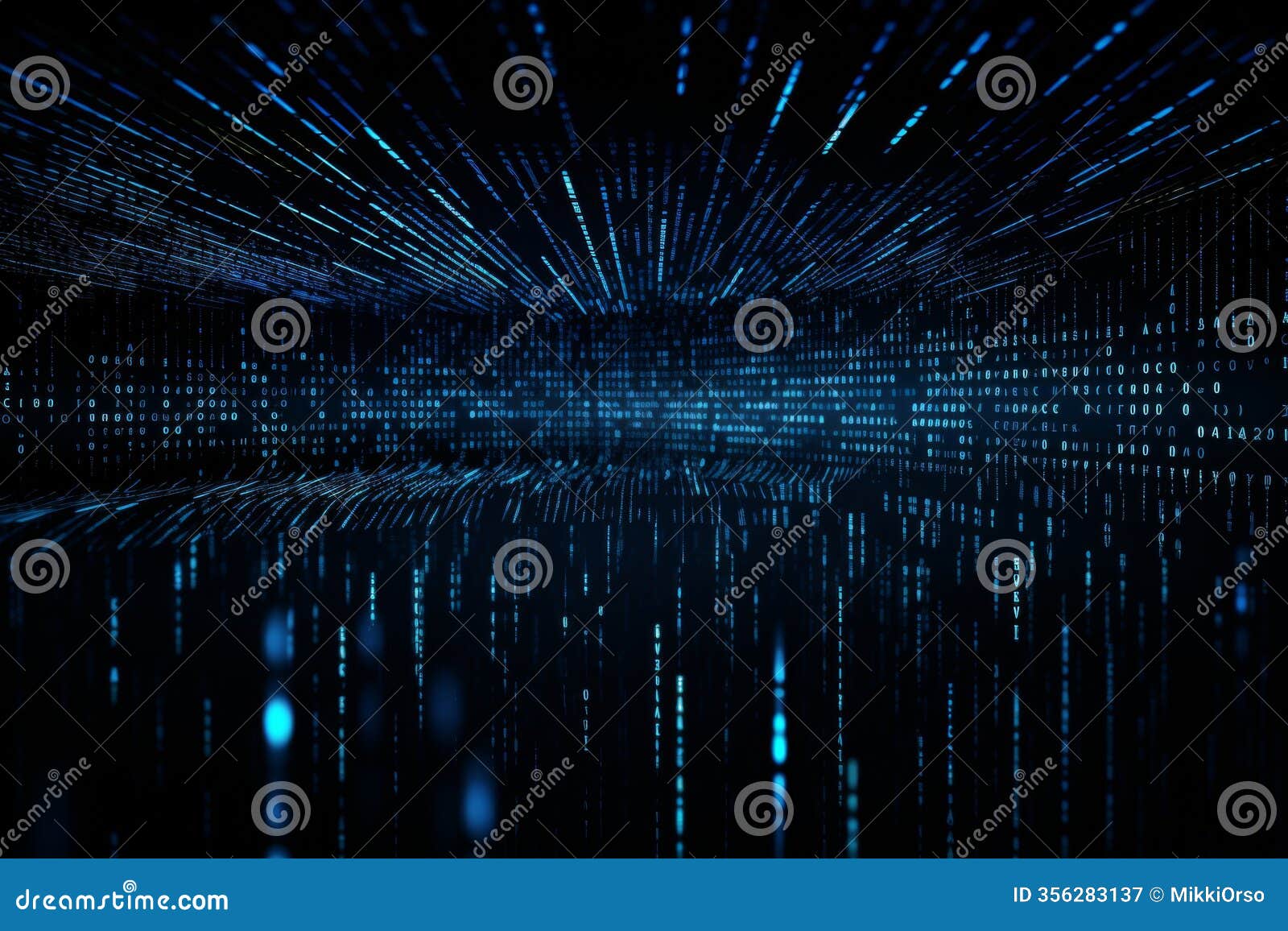 The Matrix-inspired Design Features Green Numbers Falling Against A ...