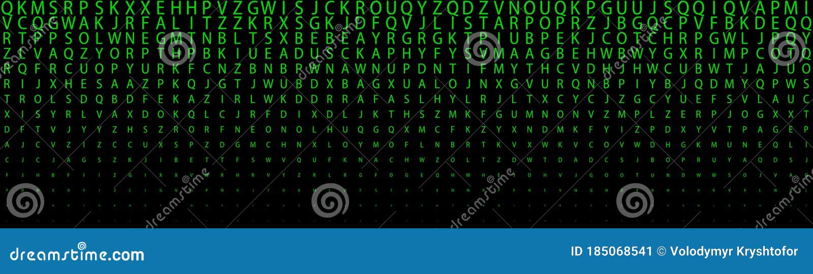 Matrix of Letters. Falling Letters. Computer Code. Program Crash ...
