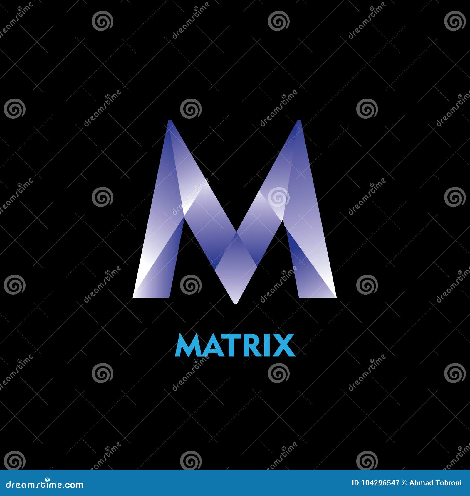 M Matrix Logo Vector Template Design Stock Vector - Illustration of ...