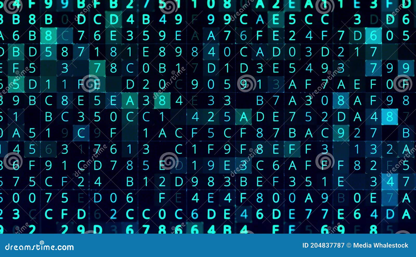 Matrix Made of Random Letters and Numbers. Animation. Abstract ...