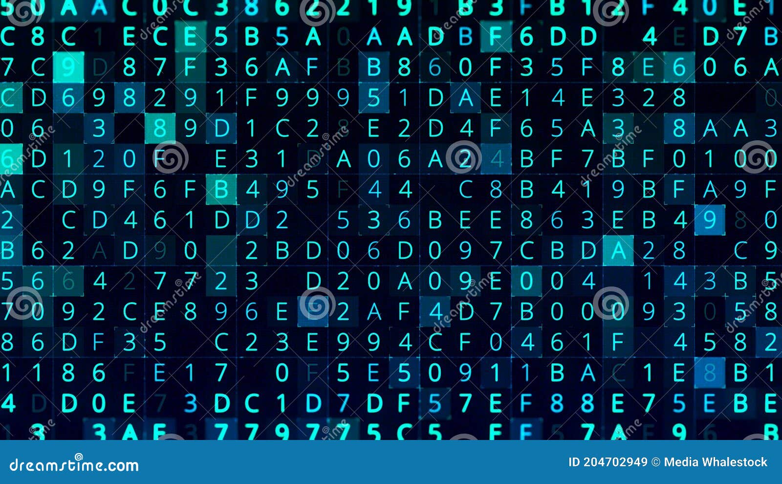 Matrix Made of Random Letters and Numbers. Animation. Abstract ...