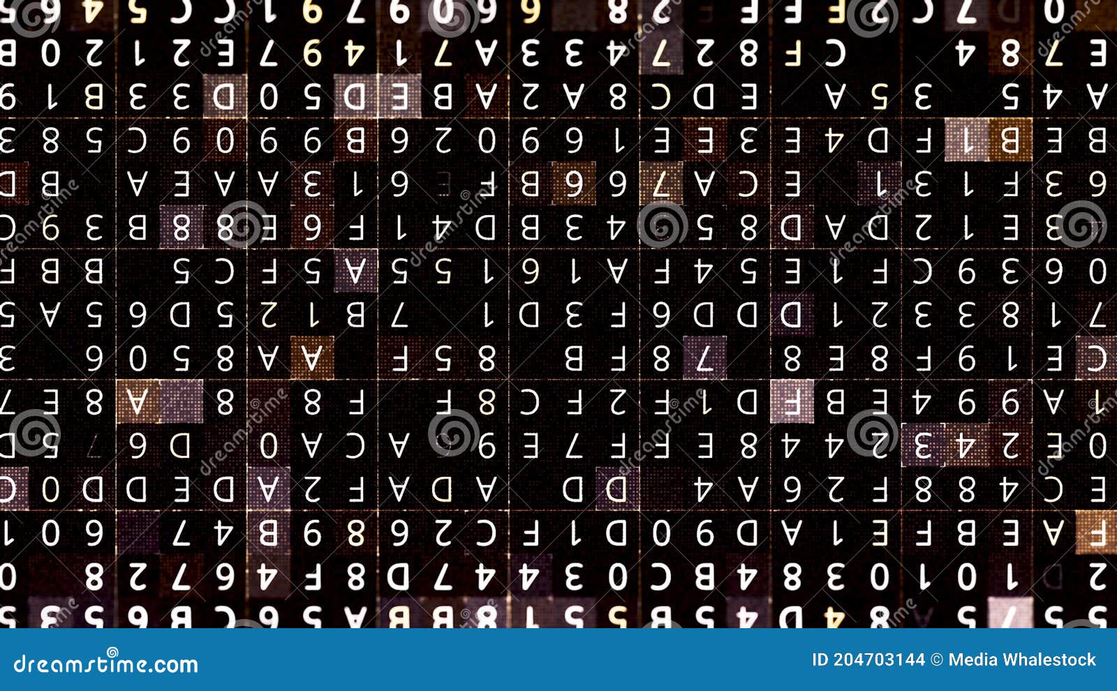 Matrix Made of Random Letters and Numbers. Animation. Abstract ...