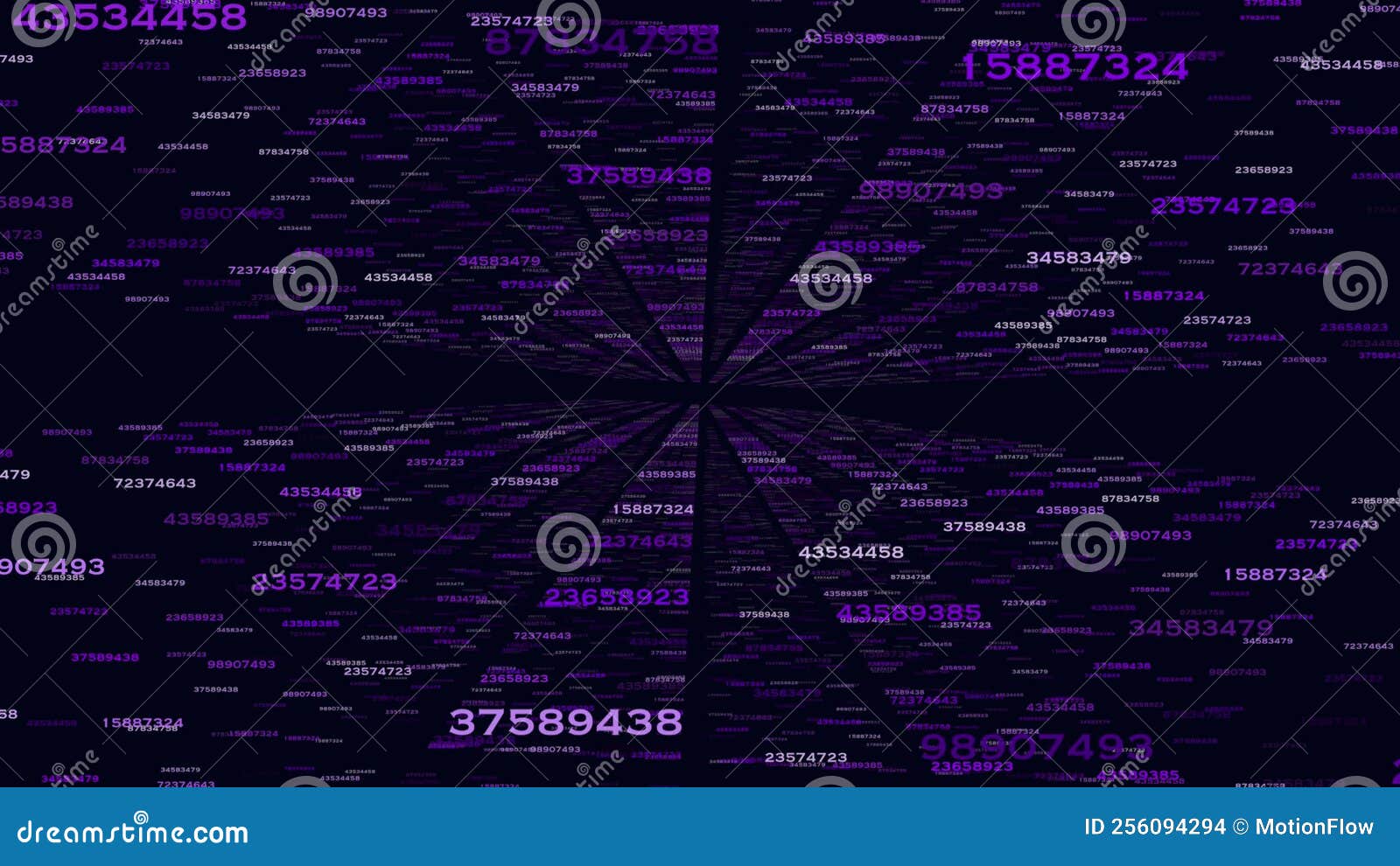 Matrix Pattern with Numbers on Black Space Stock Footage - Video of ...